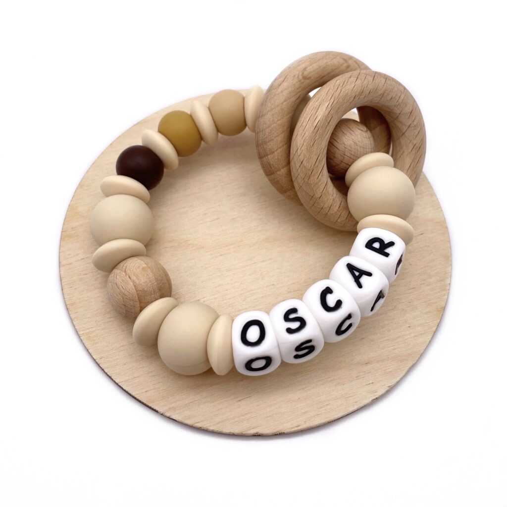 Baby Rainbow Rattle, Rainbow Teething Toy