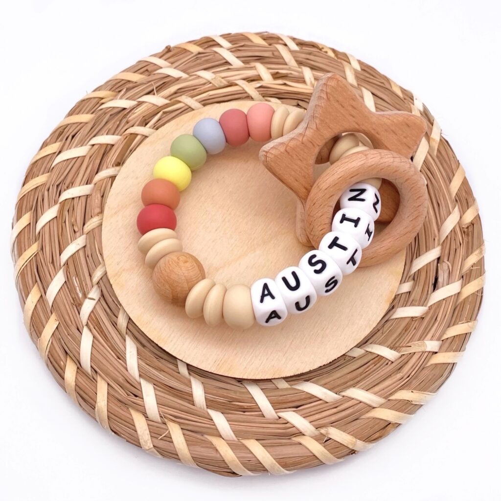 Boho Floral Rattle Classic – Kaity Kiddo