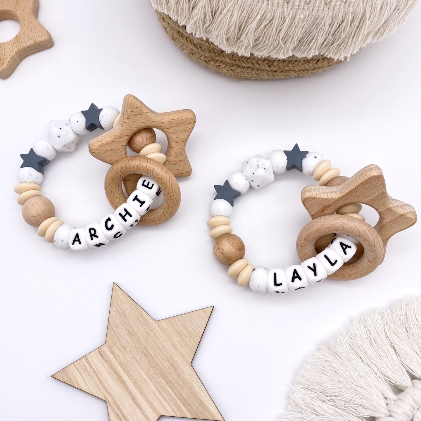 My Classic Rainbow Rattle – Kaity Kiddo Chewellery